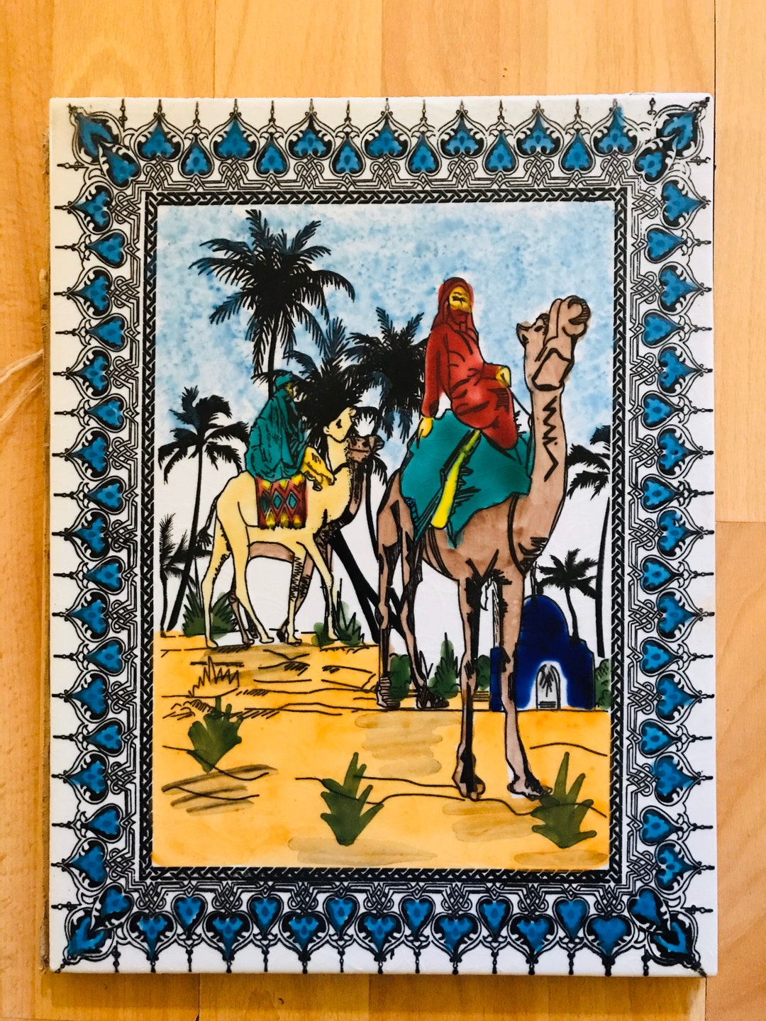 Mural Ceramic Backsplash Hand Painted Hanging Tiles / Spanish Tiles - Etsy