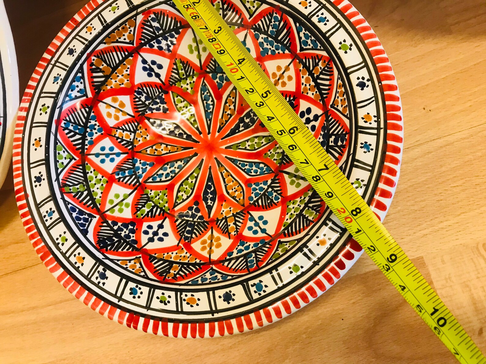 Tunisian Stunning Ceramic Red Serving Handmade and Painted | Etsy