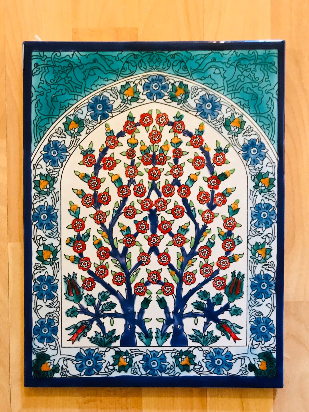 Mural Ceramic Backsplash Hand Painted Hanging Tiles / Spanish Tiles - Etsy