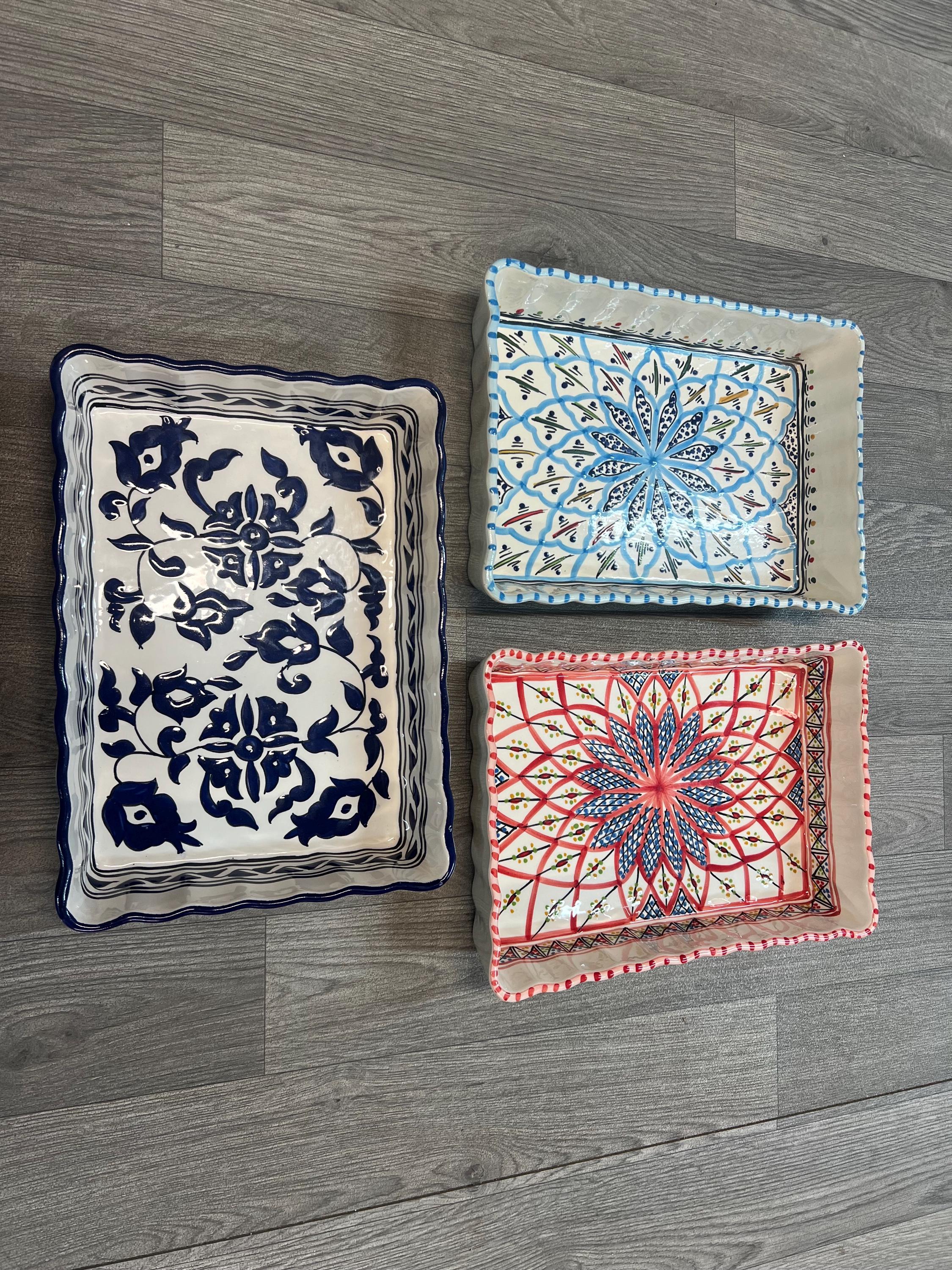 Ceramic Rectangle Lasagna Dish , Baking Dish Handmade and Painted - Etsy