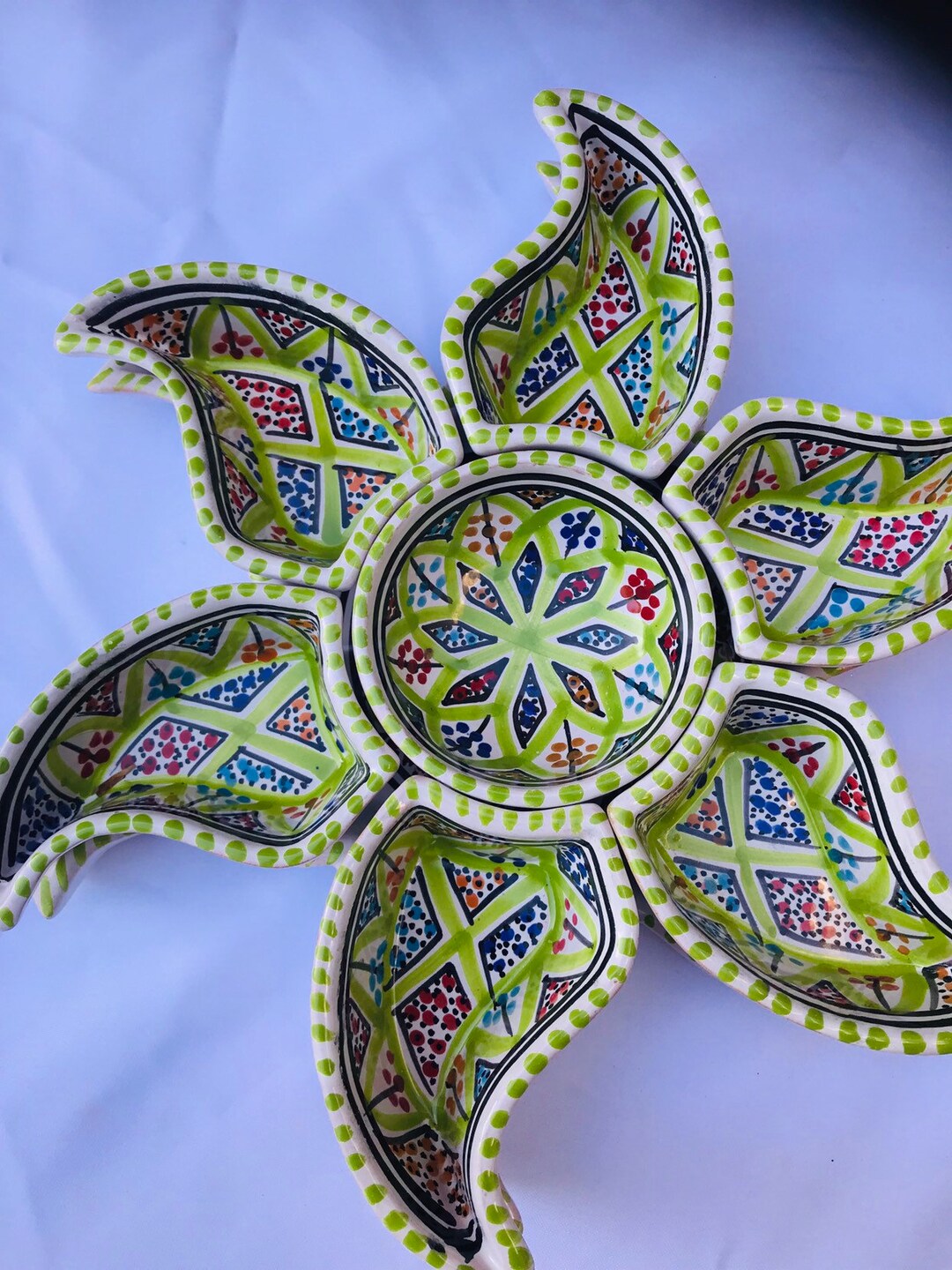 Star Shape Hand Painted Dip Dish / Tapas Dish - Etsy