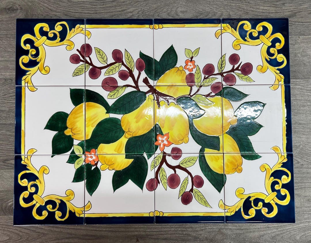 Beautiful Lemon Tree Backsplash Orange Tree Bathroom Tiles / Kitchen ...