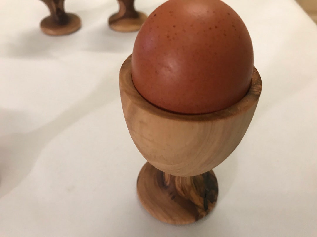 Olive Wood Egg Cup - Etsy