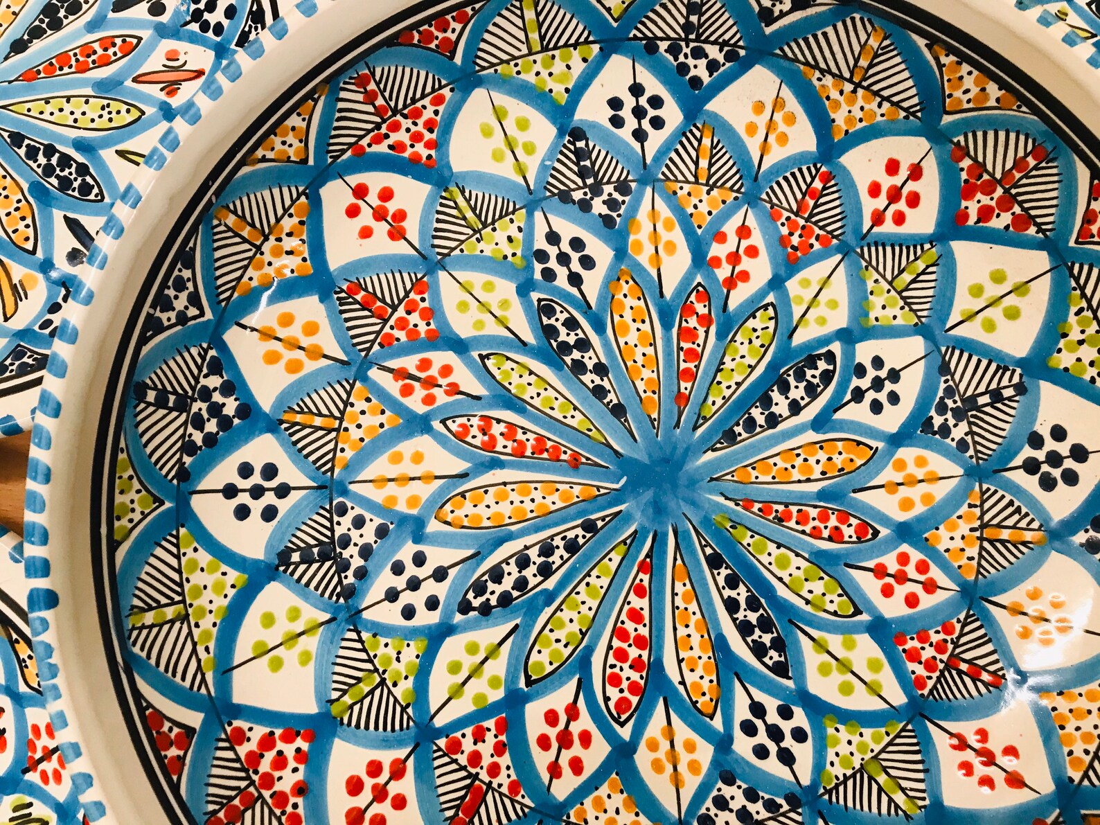 Lovely Turquoise Serving Dinner Set of 9 / Ceramic Handmade - Etsy