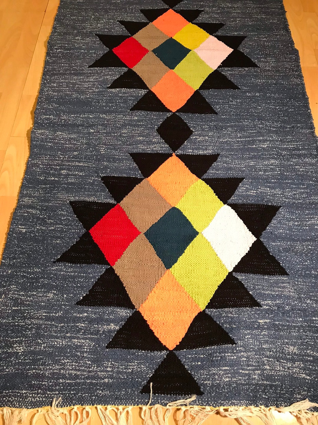 Vintage Tunisian Klim Rug - Etsy