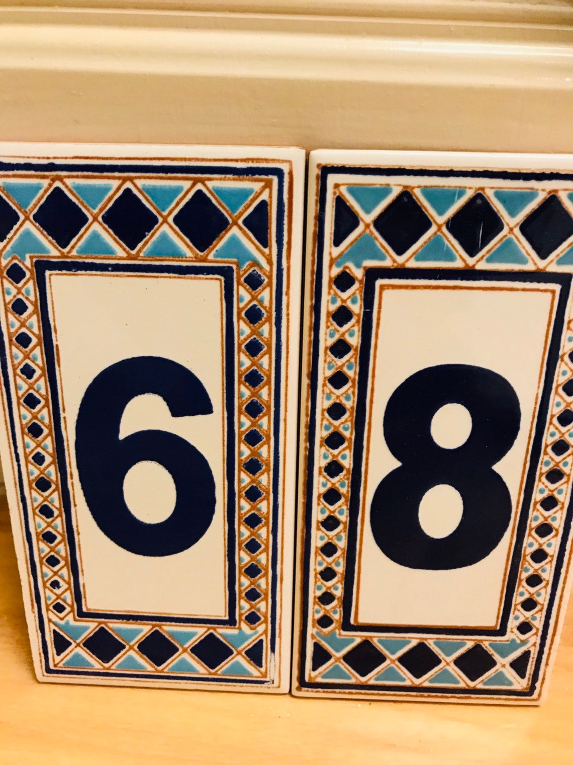 Ceramic Tiles House Numbers | Etsy