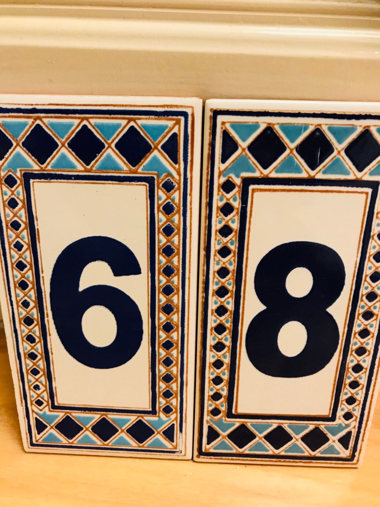 Ceramic Tiles House Numbers | Etsy