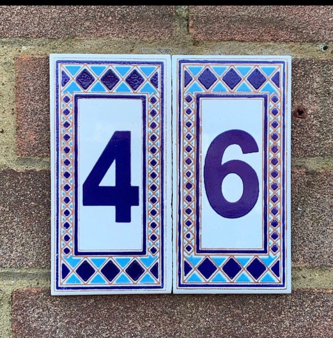 Ceramic Tiles House Numbers - Etsy