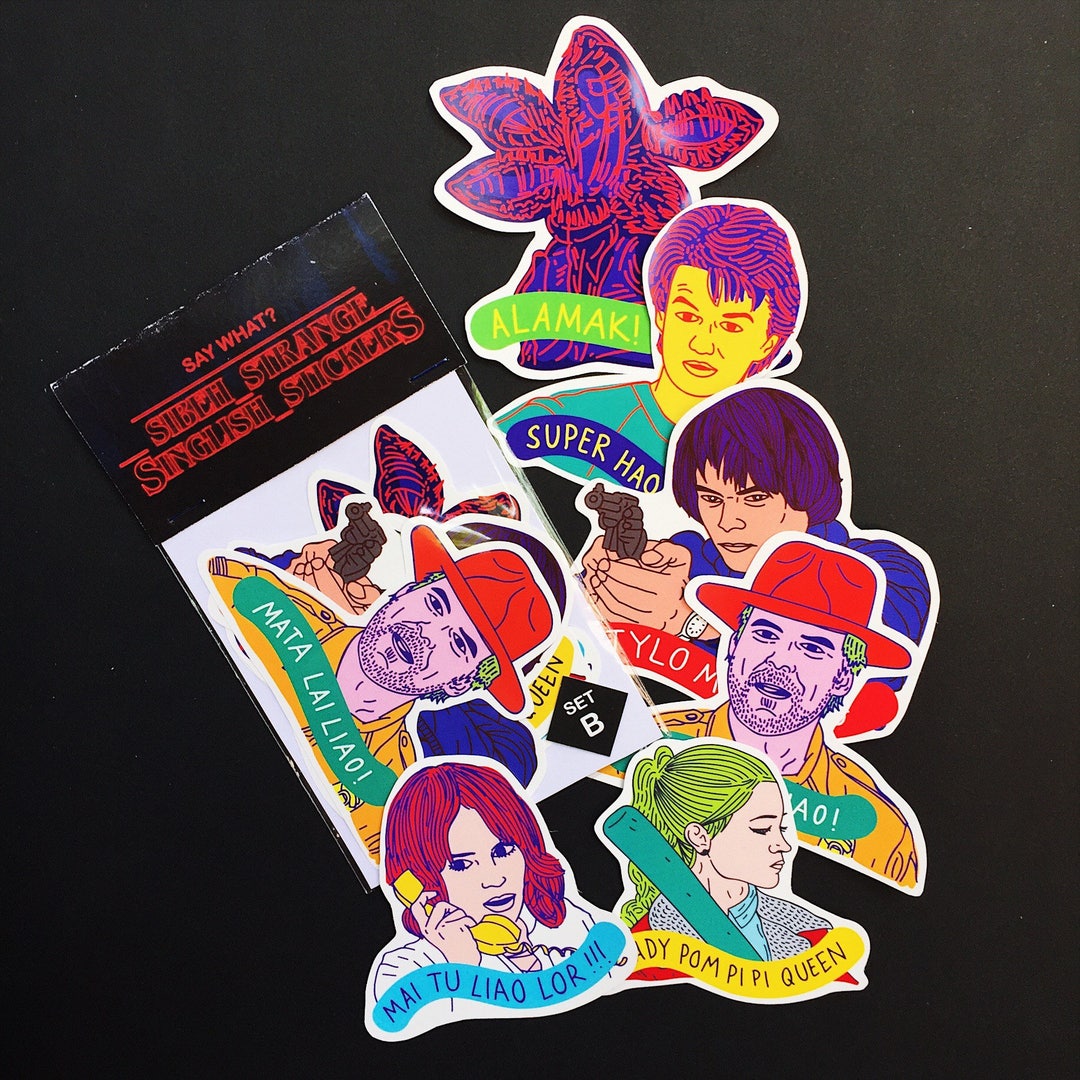 Stranger Things Singlish Stickers Set B - Etsy