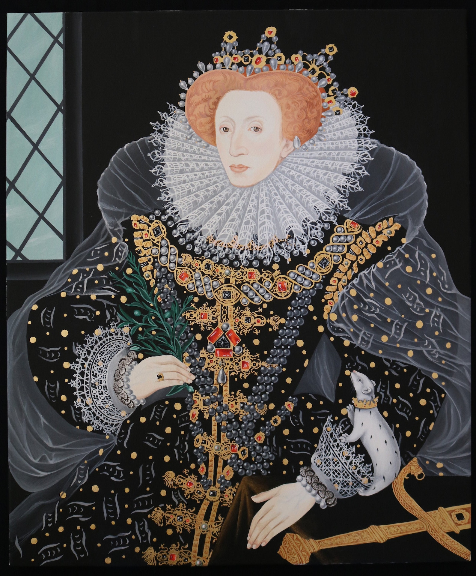 Queen Elizabeth I ermine portrait | Etsy