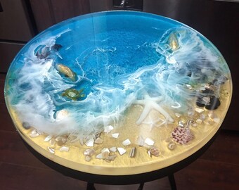 Resin Ocean Table | Etsy