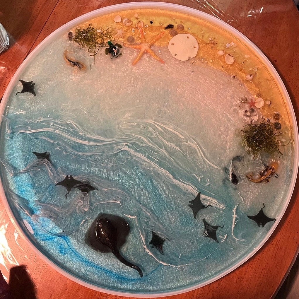 CUSTOM Theme Resin Tabletop, Turtle, Dolphin, Starfish, Slippers ...