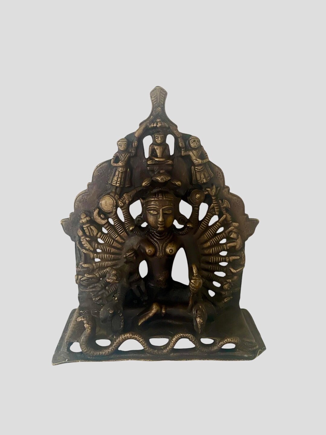 Ancient Indian Shrine, Bronze Thousand-handed Guanyin Bodhisattva ...