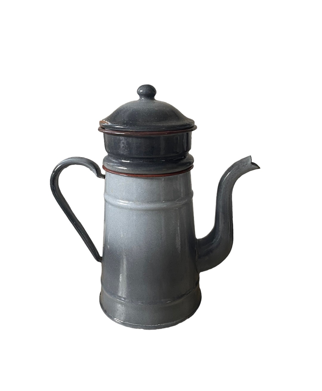 Old Coffee Maker in Gray Enameled Sheet Metal, French Tableware - Etsy