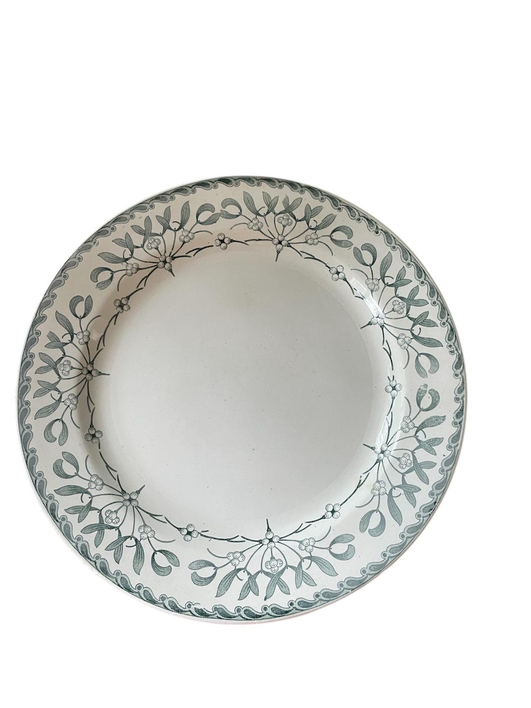 Antique Round Ironstone Dish With Mistletoe Decoration, Grand Dépôt by ...