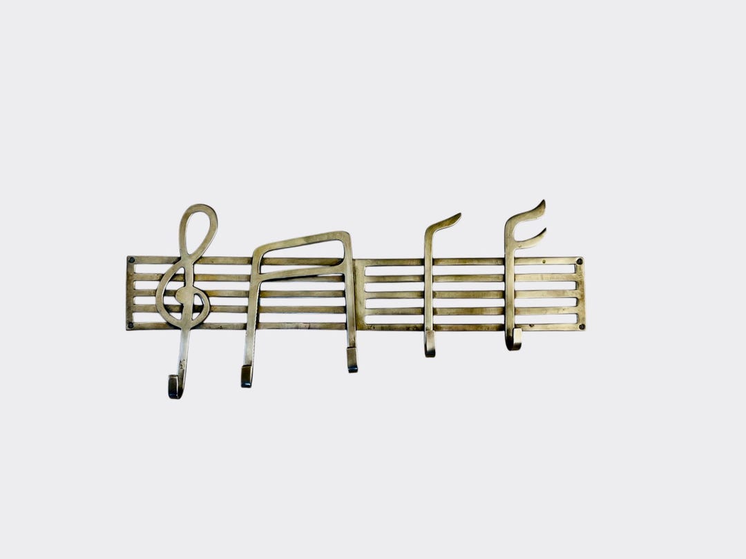 Antique Brass Musical Notes Coat Hook - Etsy