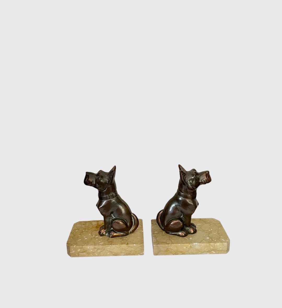 Old Pair of Art Deco Scottish Dogs Bookends - Etsy