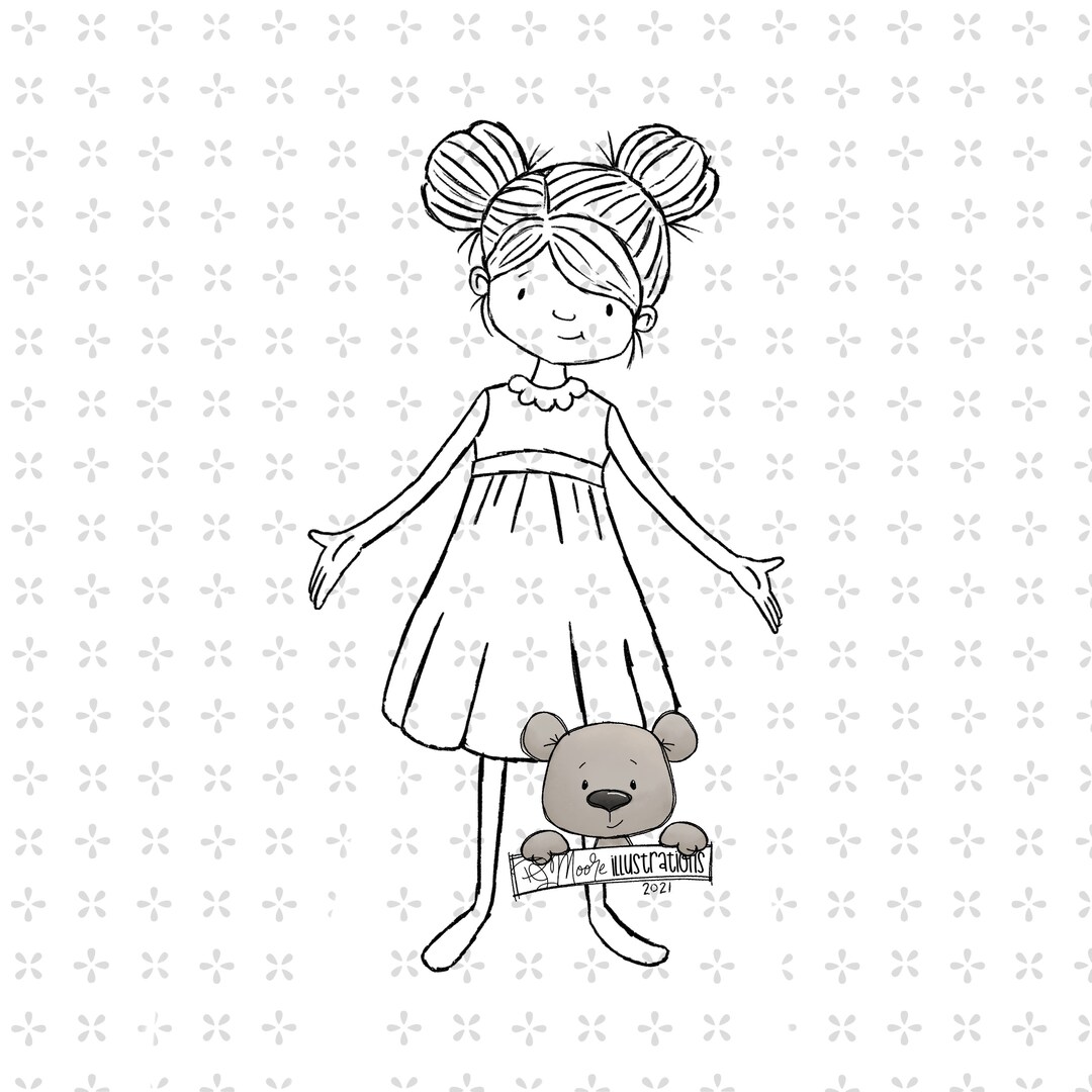 Hailey-this is Me Digi Stamp Digital Instant Download Coloring Page Png ...