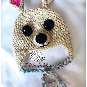 KANGAROO Crochet Hat PATTERN, Newborn Gift, Kangaroo Baby Hat, Kangaroo ...