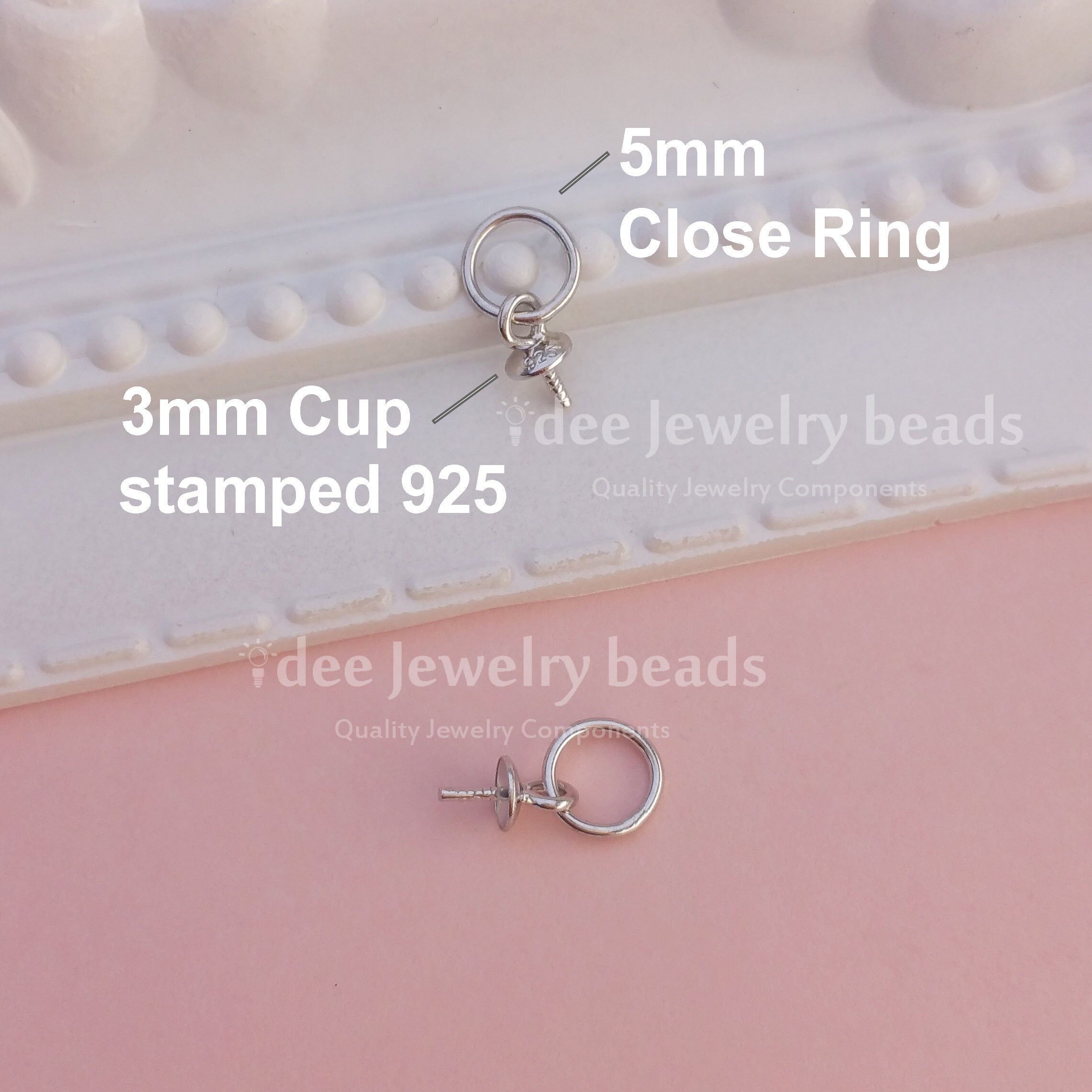 3mm Silver Cup Peg Drop Bail Cup Pin Pendant With 5mm Close - Etsy Hong ...