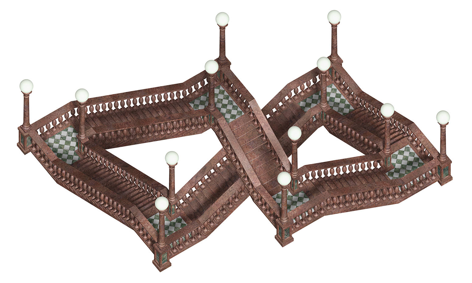 Eindeloze trap 1 Escher geïnspireerde onmogelijke trap van | Etsy