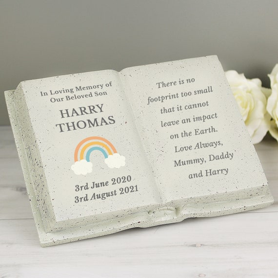 Personalised Rainbow Memorial Graveside Ornament. Grave - Etsy