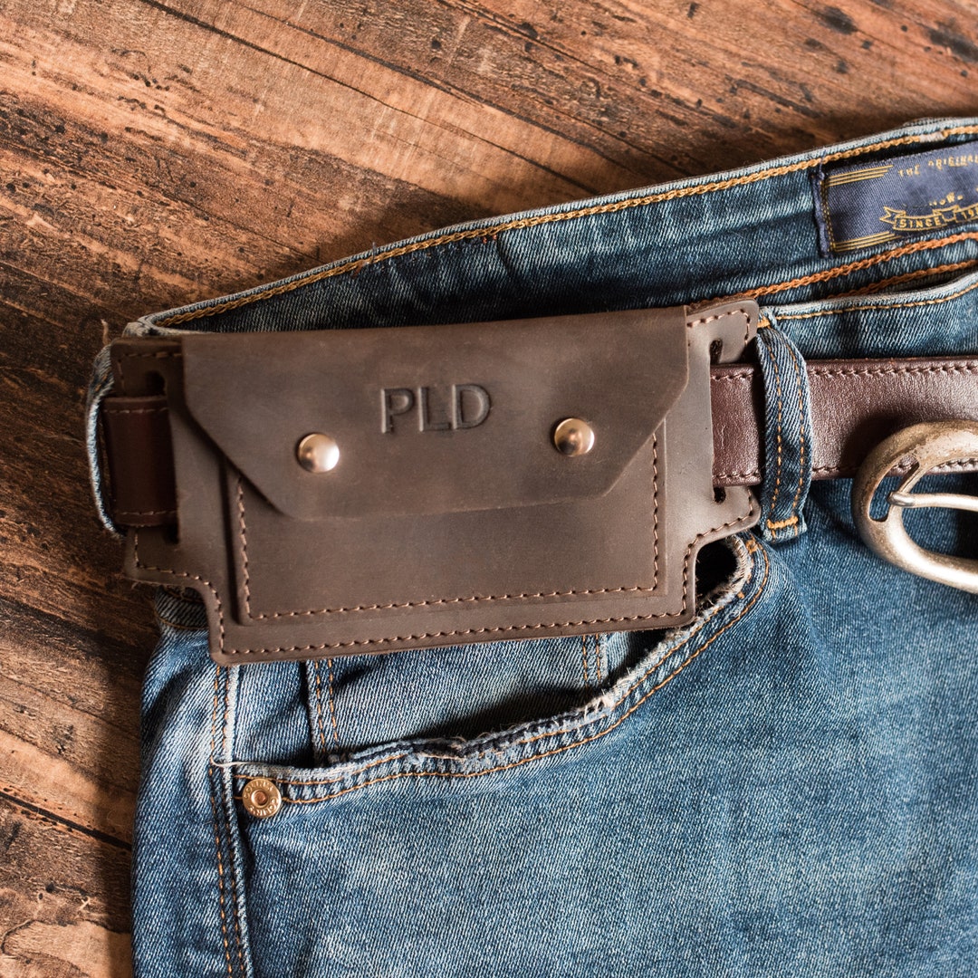 Handcrafted Leather Belt Wallet - Stylish Travel Pouch, Waist Wallet ...