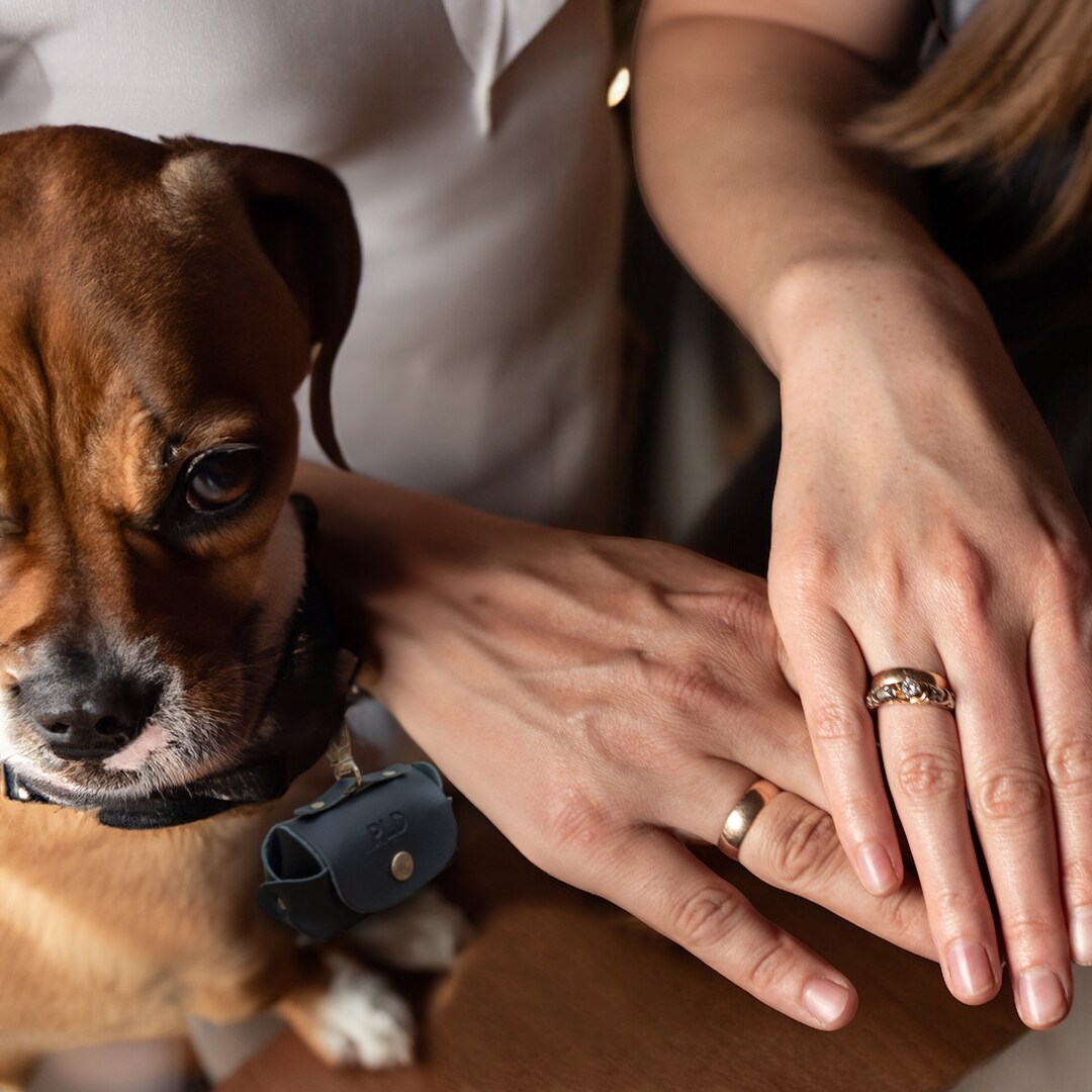 Personalized Leather Dog Proposal Ring Box Unique Engagement Ring ...