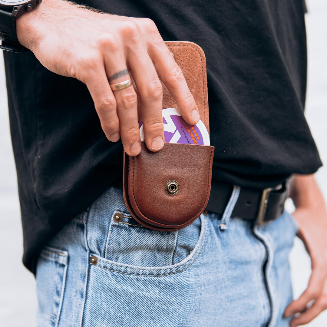 Compact ZYN Belt Case - Minimal Leather Pouch, ZYN Storage for Daily ...