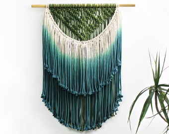 NAVY BLUE Wall Art Macrame Wall Hanging Wall Hanging Woven | Etsy