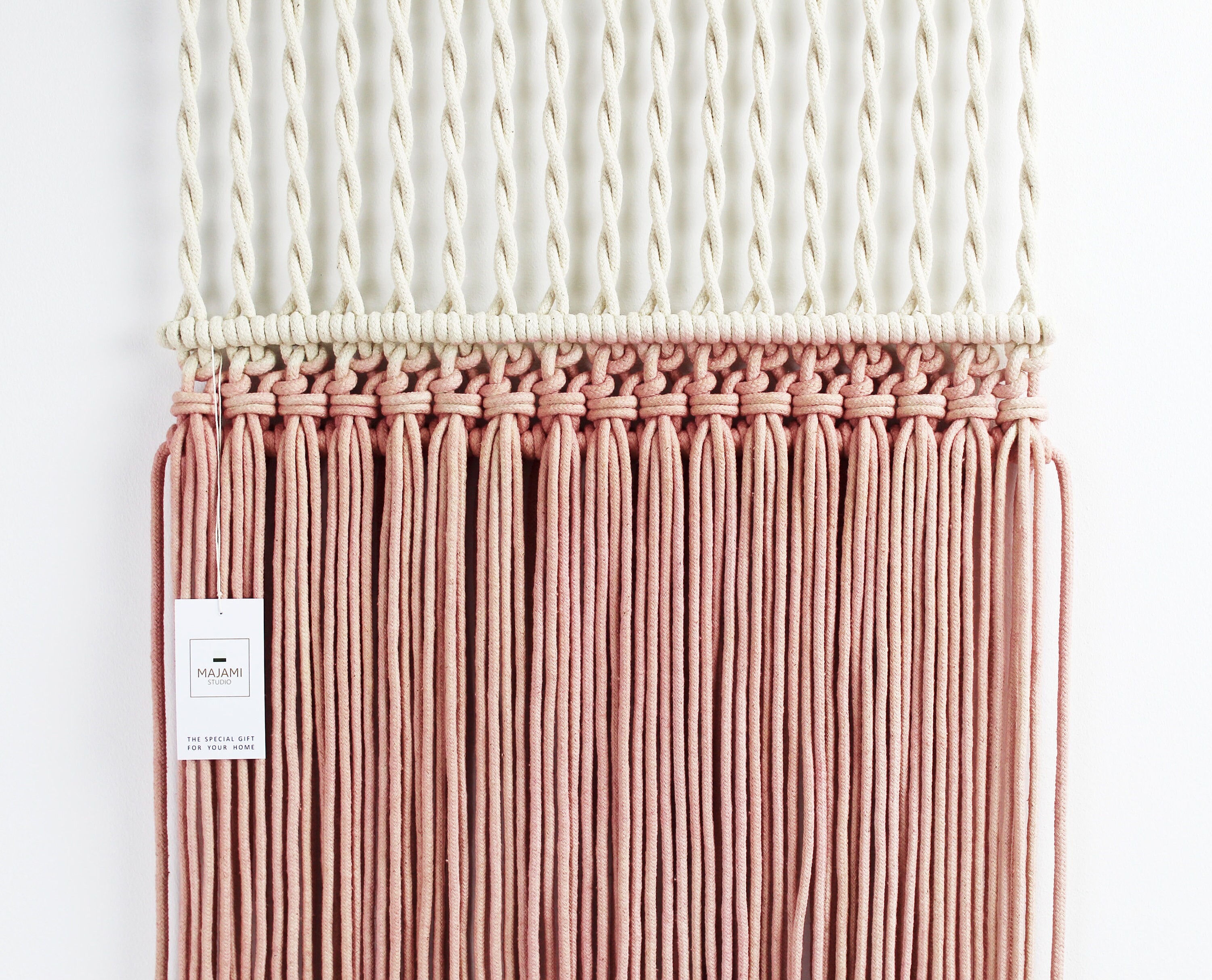 Pink Macrame Pink Fringe Backdrop Macrame Wall Hanging Pink - Etsy