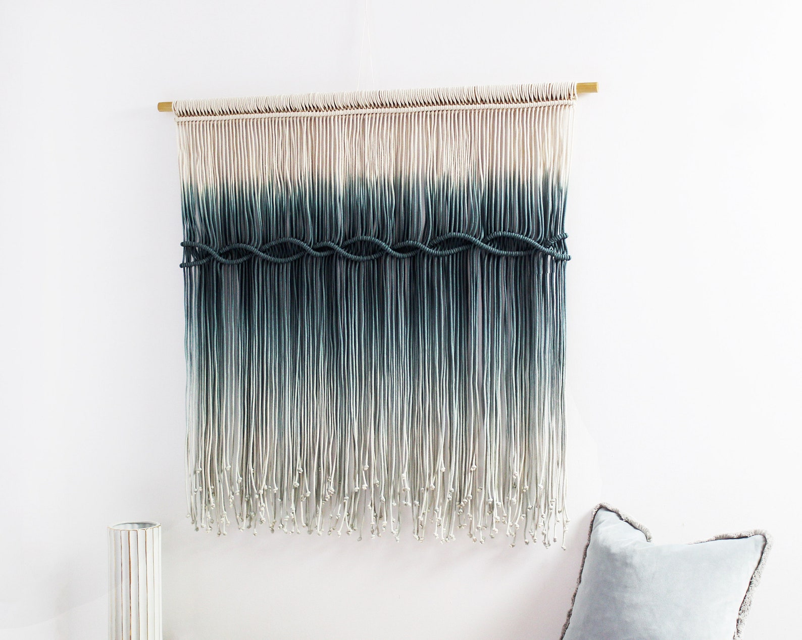 Dip Dyed Macrame Wall Hanging Macrame Dip Dye Tapestry | Etsy Canada