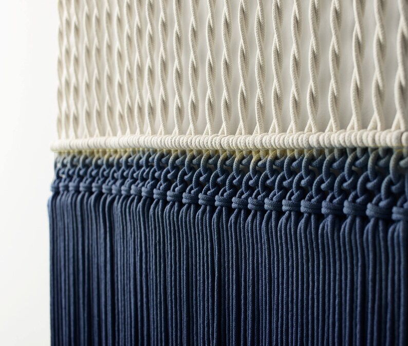 NAVY BLUE Decor Macrame Wall Hanging Ombre Macrame Navy | Etsy