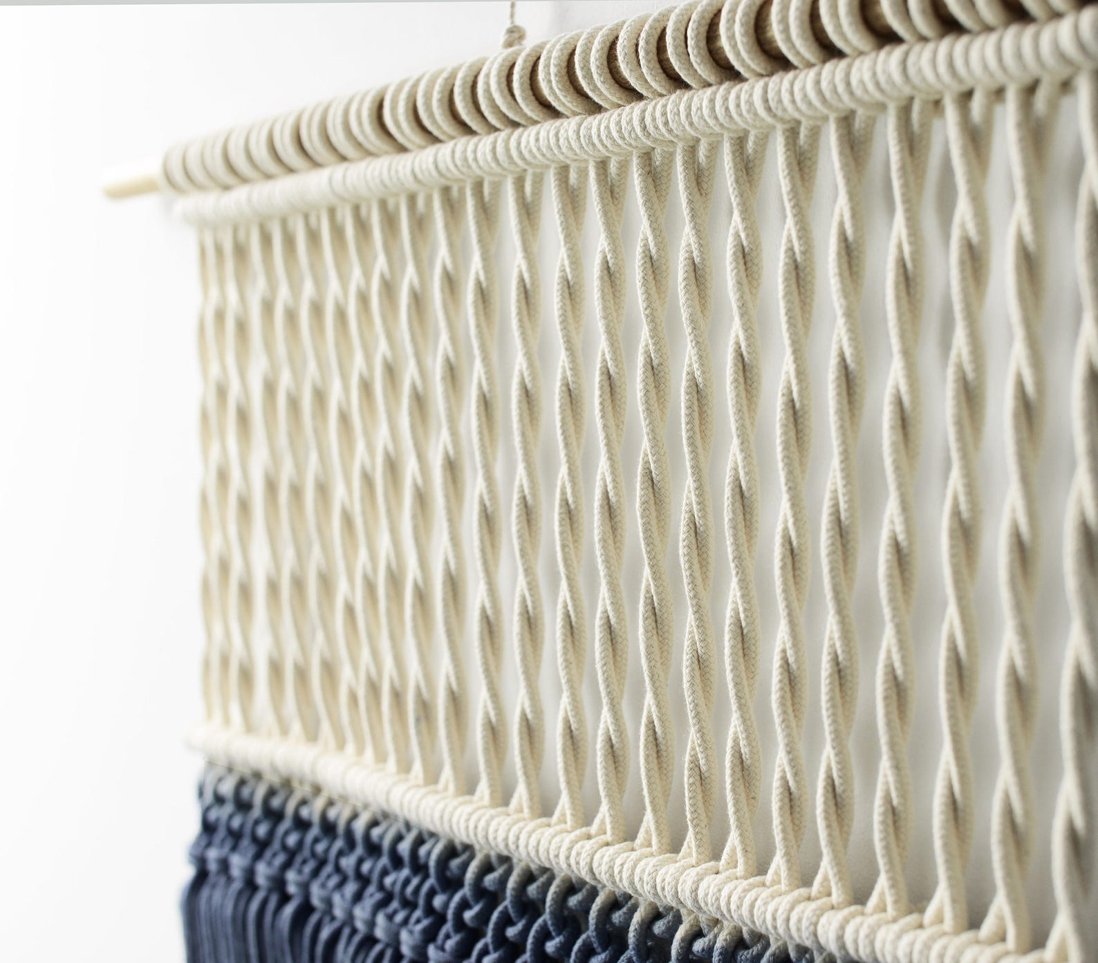 NAVY BLUE Decor Macrame Wall Hanging Ombre Macrame Navy | Etsy