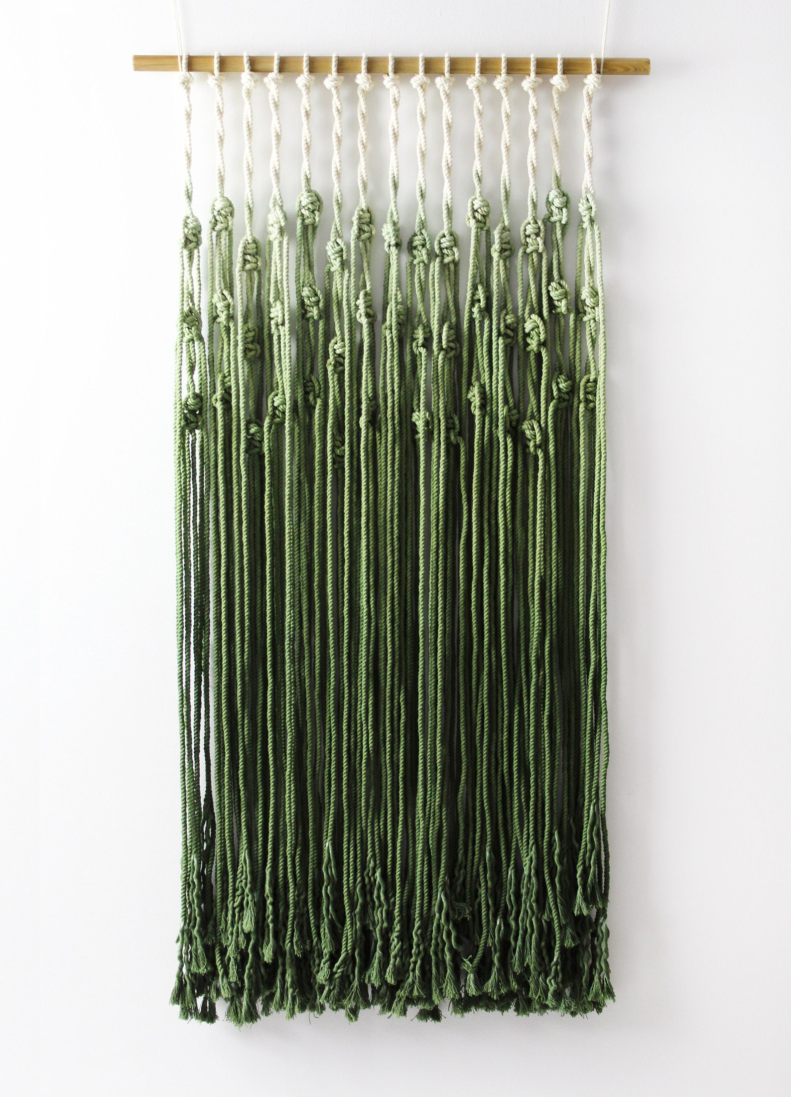 GREEN Macrame Macrame Wall Hanging Modern Macrame Dip Dyed - Etsy