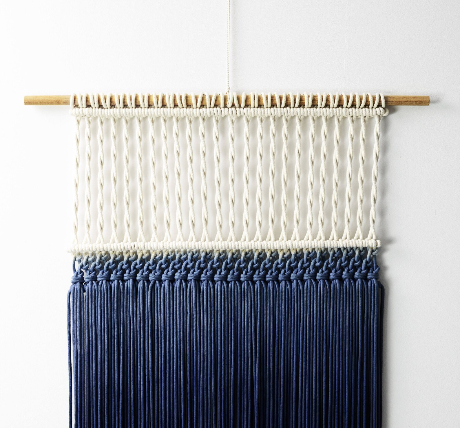 NAVY BLUE Decor Macrame Wall Hanging Ombre Macrame Navy | Etsy