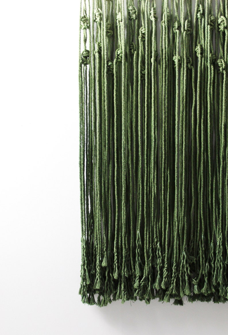 GREEN Macrame Macrame Wall Hanging Modern Macrame Dip Dyed - Etsy