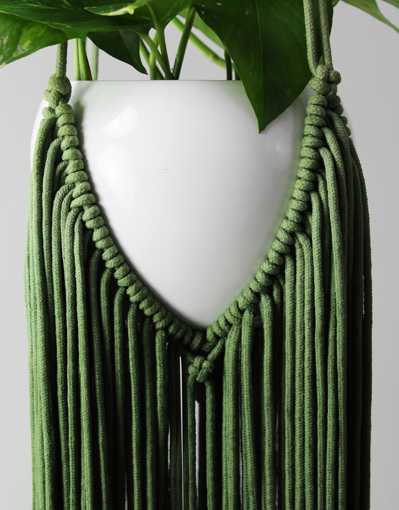 GREEN Macrame Macrame Plant Hanger Green Macrame Wall - Etsy