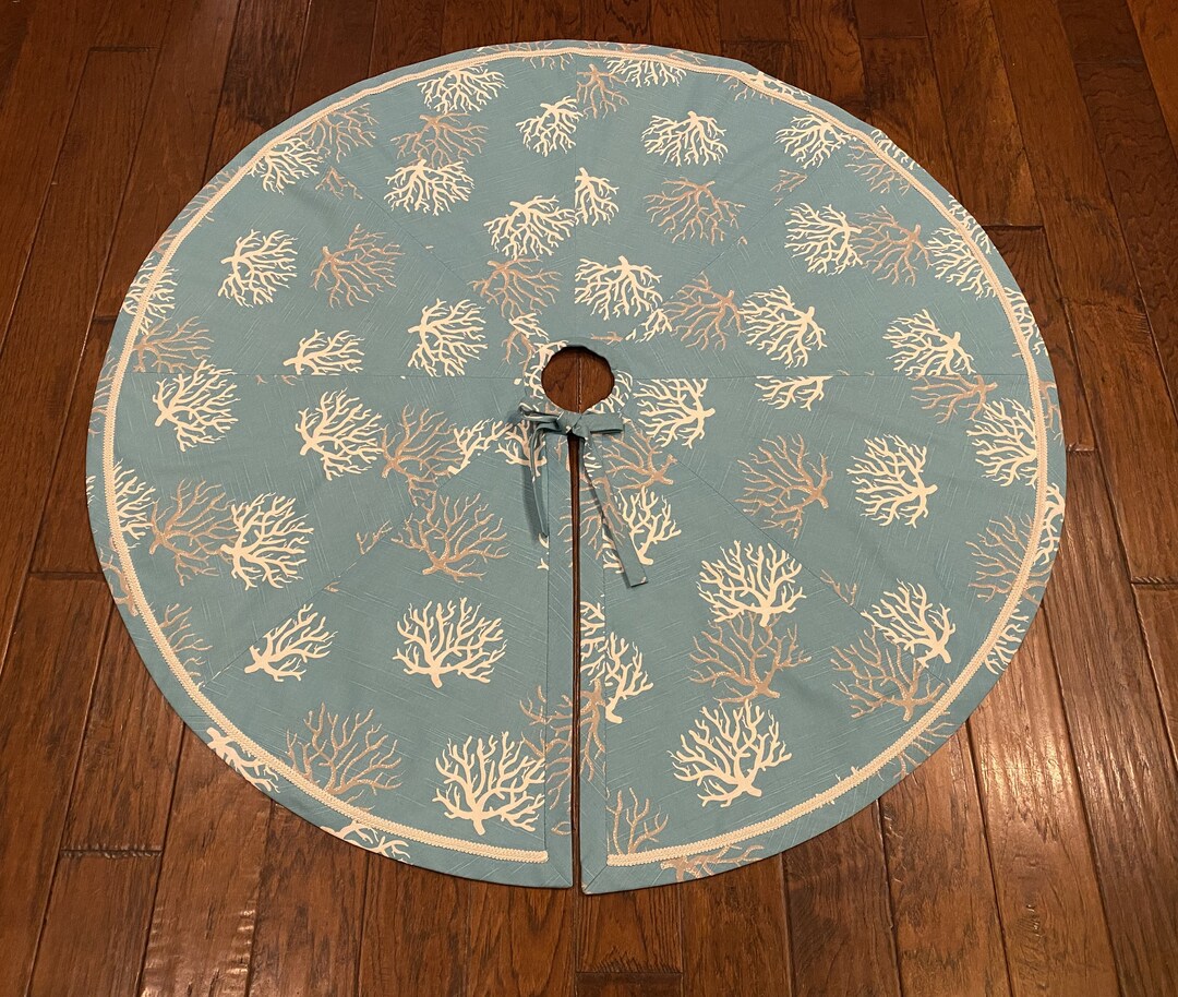 The Coral Reef Under the Blue Ocean Christmas Tree Skirt Beach Tropical ...