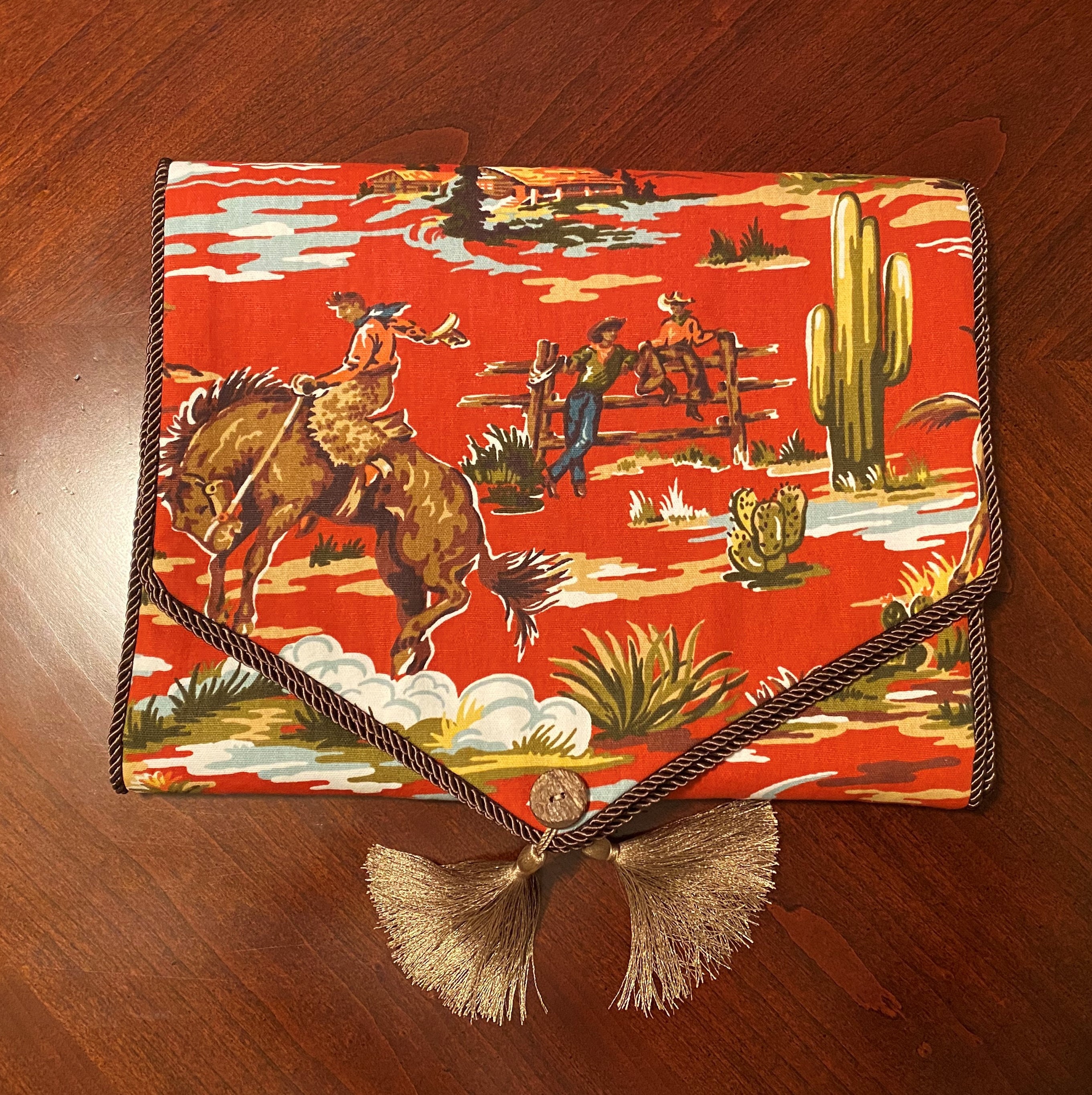 The Western Range Red Cowboy Cowboys Table Runner 78 Inches - Etsy