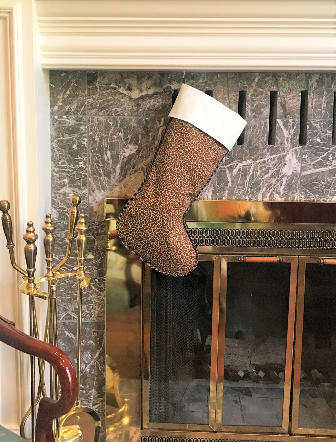 Clearance! the Wild Cheetah Leopard Christmas Stocking - Handmade in ...