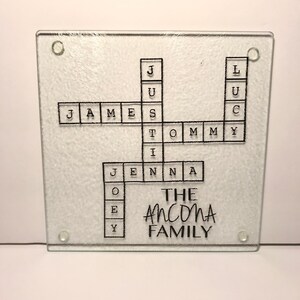 Personalized Glass Scrabble Cutting Board - Etsy