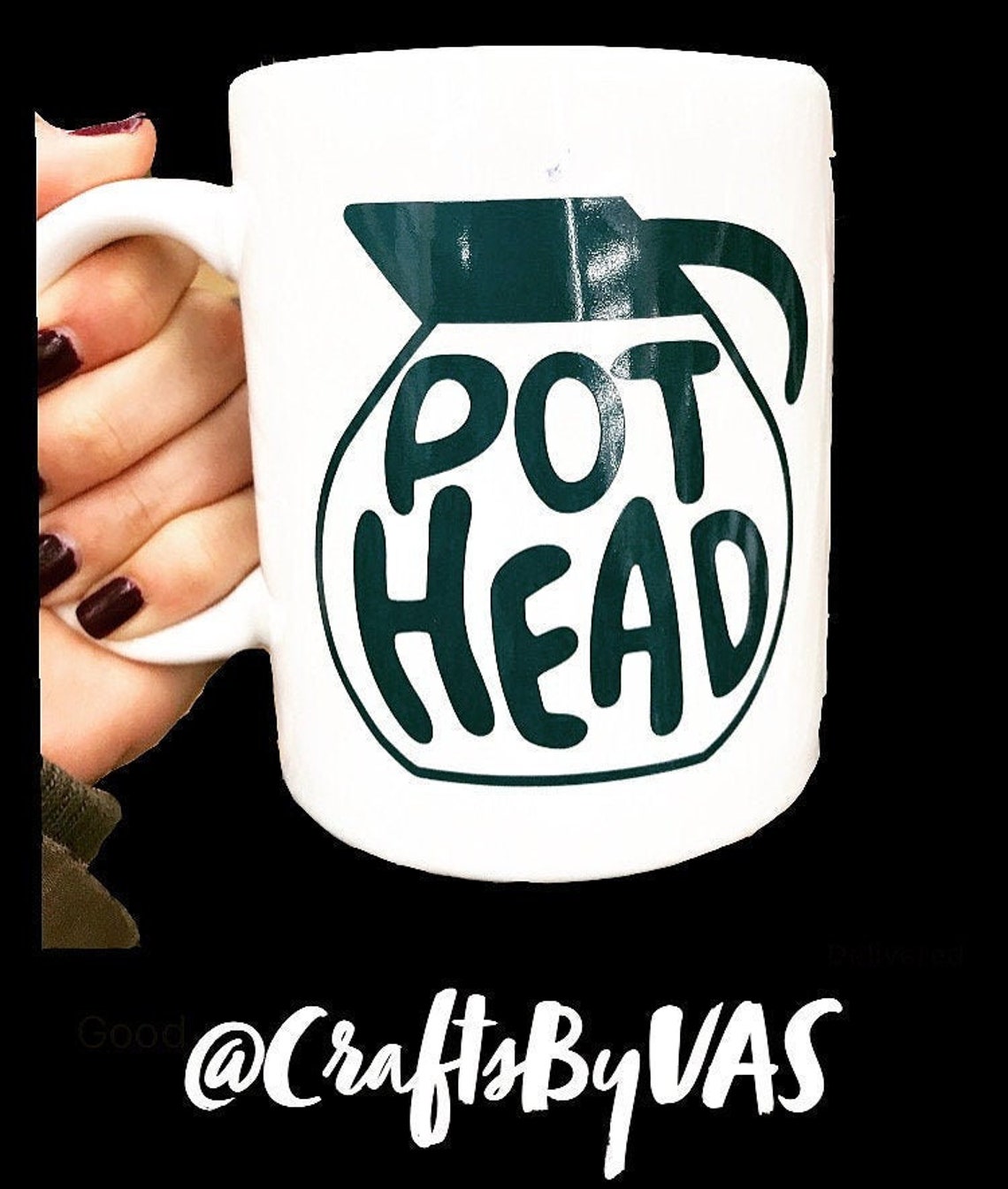 Pot Head Meme Coffee Mug, 420, Weed Marijuana Joke, Glossy White Coffee ...