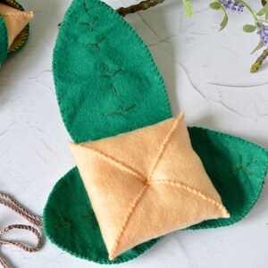 Felt Bread in Leaf Envelope Elvish Bread Handmade Fantasy - Etsy