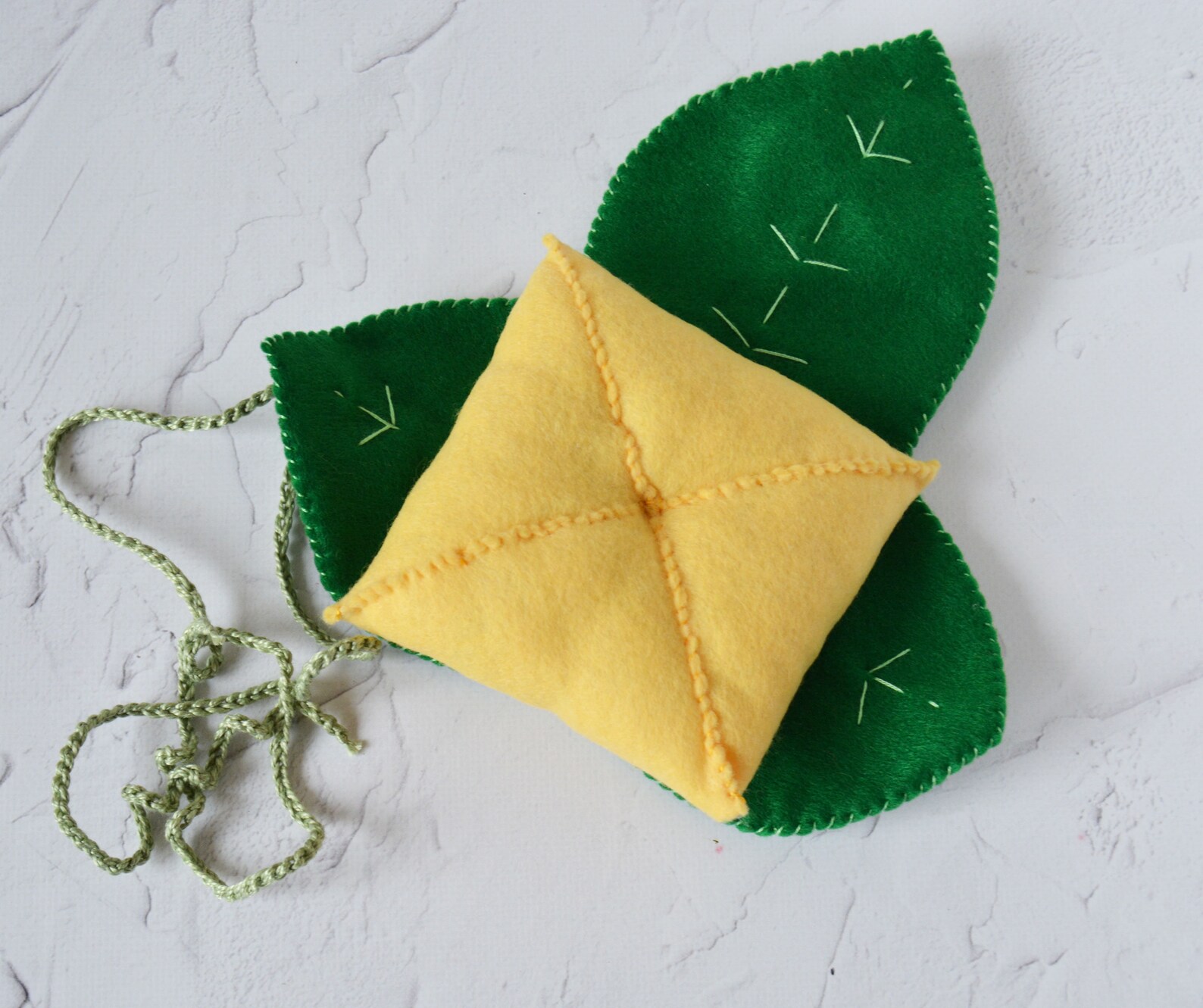 Felt bread in leaf envelope Elvish bread Handmade baby safe | Etsy