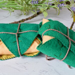 Felt Bread in Leaf Envelope Elvish Bread Handmade Fantasy - Etsy