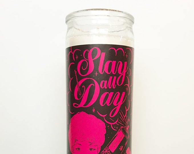 Slay All Day // 7 Day Altar Candle, Saint Candle - Etsy