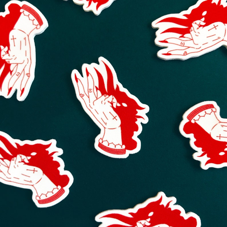 Devil's Shadow Play Demon Tattoo// Brooch Lapel Pinback | Etsy