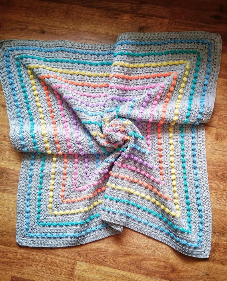 Spiral Bobble Blanket Crochet Pattern Digital Download PDF - Etsy