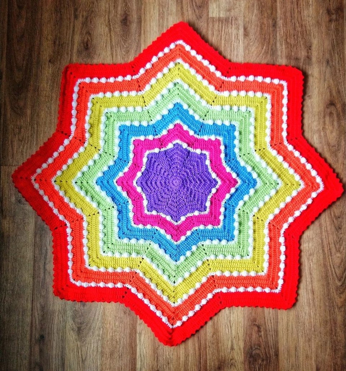 Bobble Star Blanket Crochet Pattern Digital PDF Download - Etsy